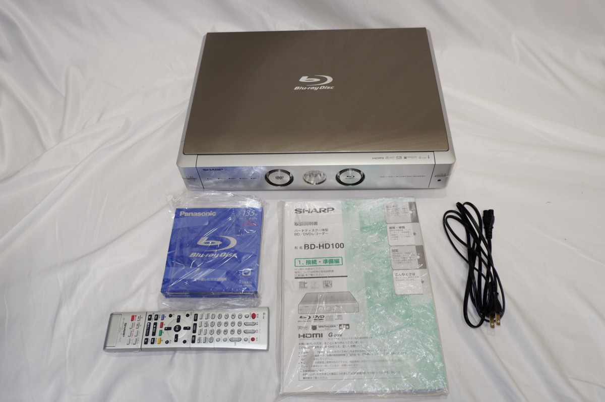 SHARP BD/DVDレコーダー BD-HD100 元箱 付属品付き 完動品(シャープ)｜売買されたオークション情報、yahooの商品情報をアーカイブ公開 - オークファン（aucfan.com）