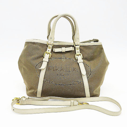 1円 PRADA プラダ BN1841 2WAYハンドバッグ ベージュ系 240001579819(ハンドバッグ)｜売買されたオークション情報、yahooの商品情報をアーカイブ公開 ...