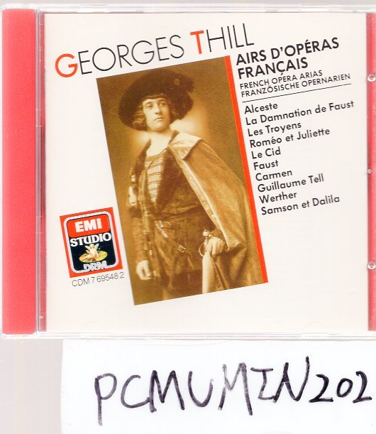 GEORGES THILL/AIRS D'OPERAS FRANCAIS(オペラ)｜売買されたオークション情報、yahooの商品情報をアーカイブ公開 - オークファン（aucfan.com）
