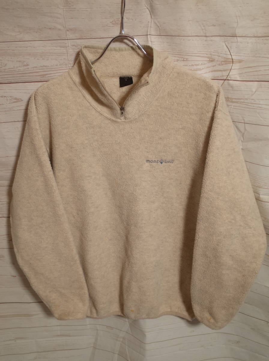 メンズ pc810 mont-bell モンベル ハーフジップ クリマプラス フリース ジャケット S ベージュ系(男性用)｜売買された ...