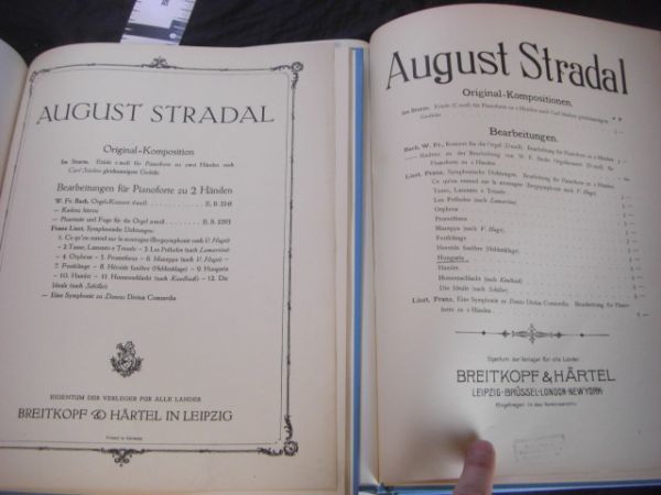 楽譜洋書 AUGUST STRADAL 4冊 アウグスト ストラダル LISZT Hungaria Orpheus 他 B40(クラシック ...