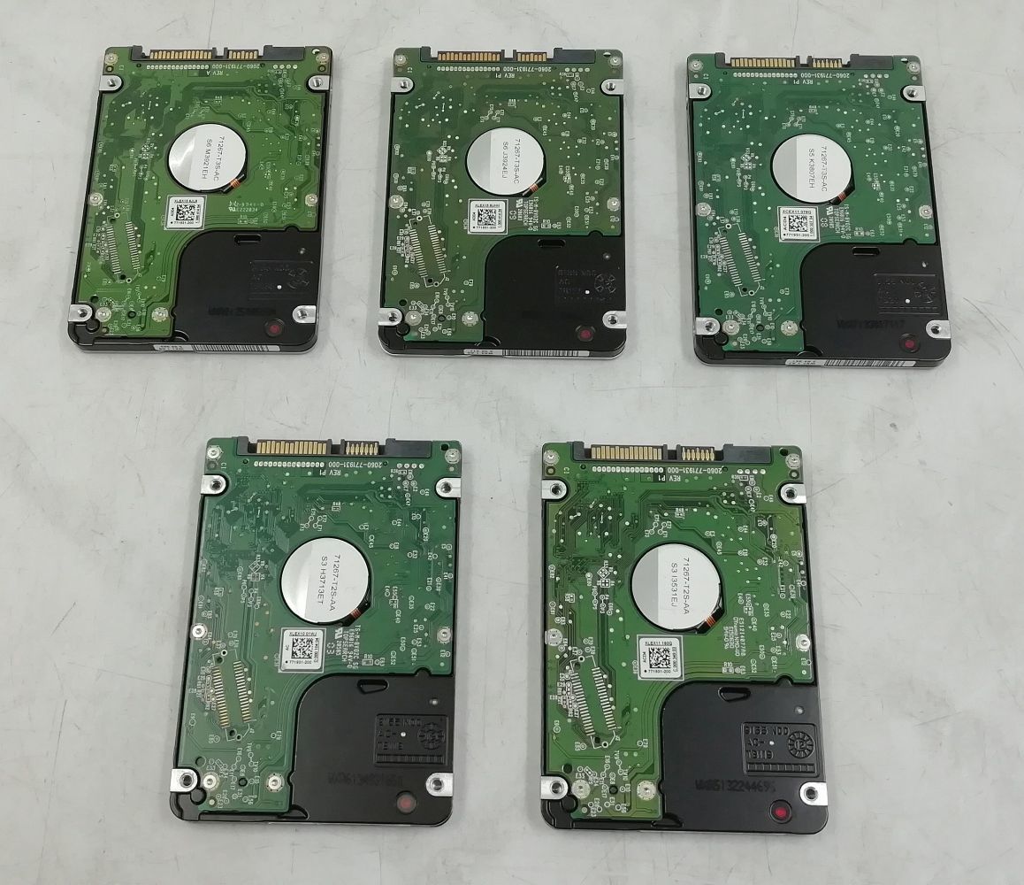 WesternDigital WDC WD3200LPVX-08V0TT2 2.5インチ HDD SATA 320GB 5枚セット 使用時間 ...