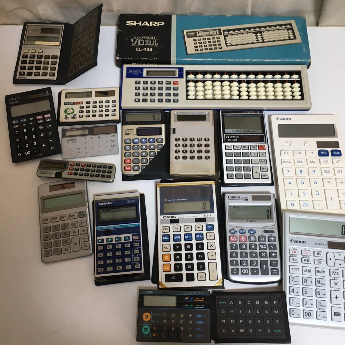 電卓 まとめて CASIO/SHARP/Canon/CITIZEN/など ソロカル TOSHIBA LC-850 CASIO FX-451 /16台(電卓)｜売買されたオークション情報 ...