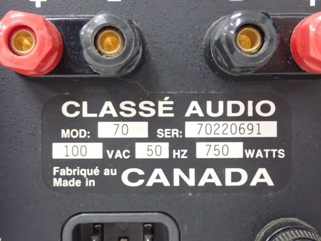 CLASSE AUDIO SEVENTY MODEL 70 クラッセ オーディオ ステレオパワーアンプ 音出し可 RF正規輸入品 ￡ ...