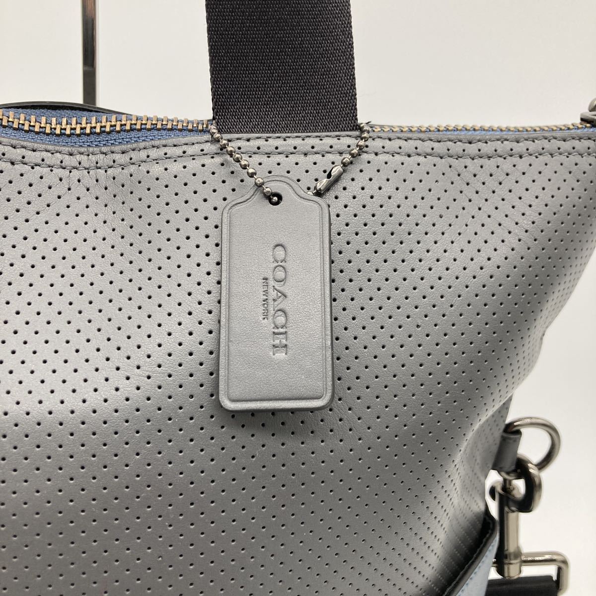 1円〜 級 コーチ COACH 2way トートバッグ ショルダーバッグ パンチング 牛革 F57569 CHARLES FOLDOVER ...