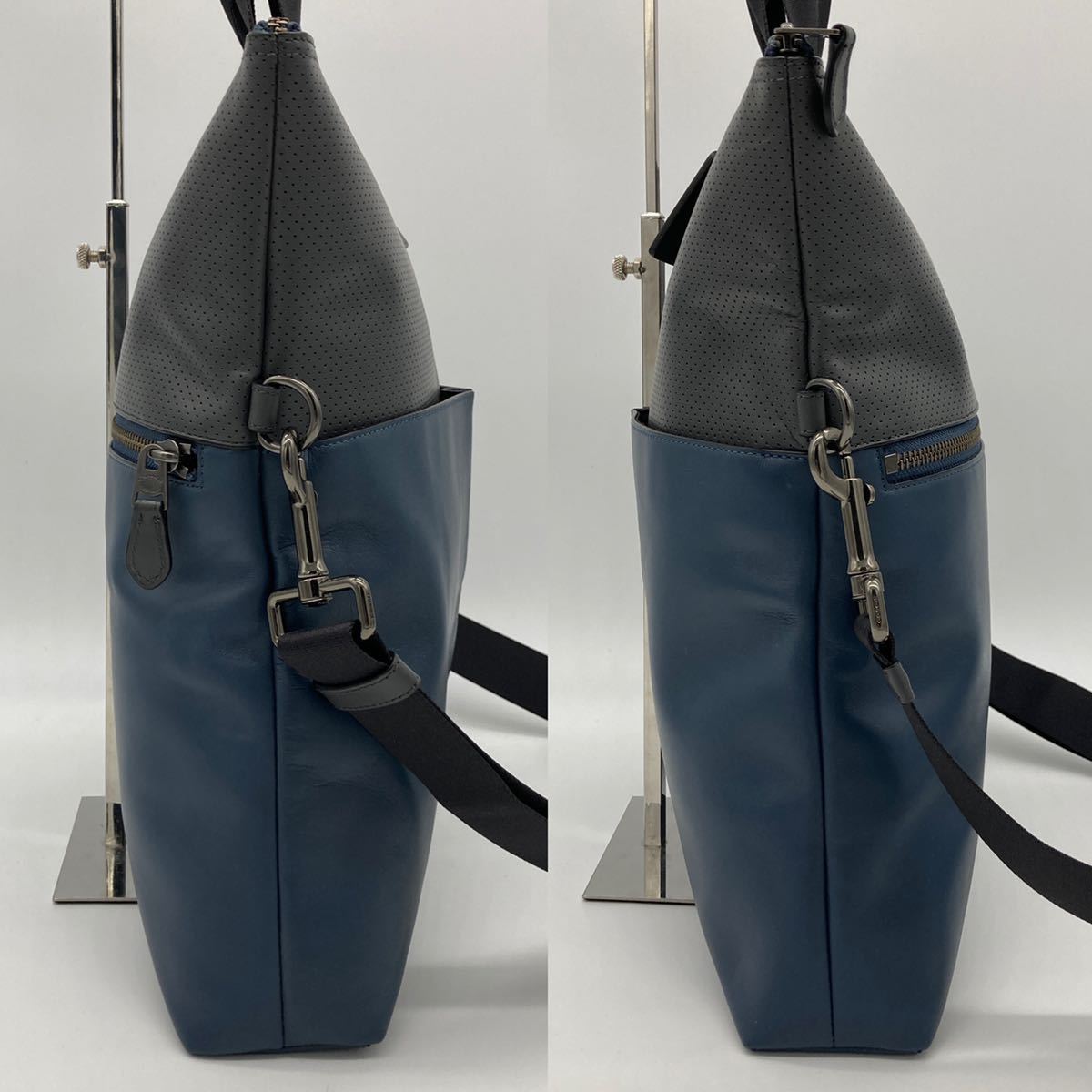 1円〜 級 コーチ COACH 2way トートバッグ ショルダーバッグ パンチング 牛革 F57569 CHARLES FOLDOVER ...