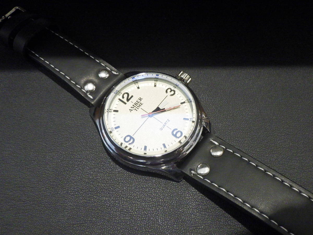 AMBER TIME アンバータイム クォーツ式 メンズ腕時計 不動(3針（時、分、秒）)｜売買されたオークション情報、yahooの商品情報を ...