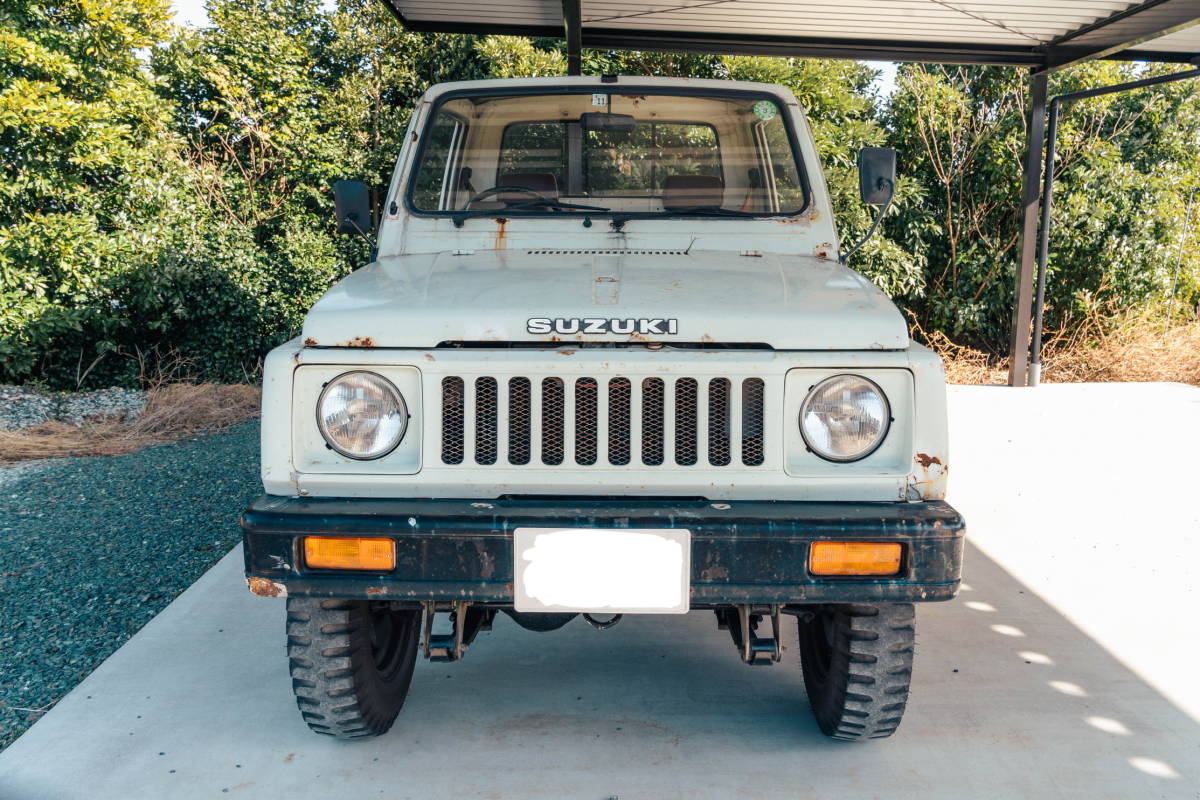 車 昭和57年式 sj40t ジムニートラック 機関良好 F10Aエンジン 社外リーフ シャックル 下駄タイヤ 検索 sj10 sj30 ...