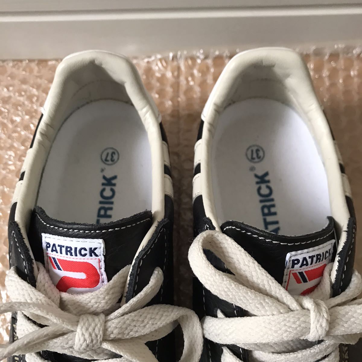 PATRICK NEVADA2 パトリック ネバダ 黒 レザー 37 17511 シュリー スタジアム マラソン(39以下（24.5cm以下 ...