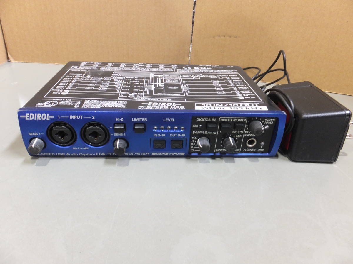 077 Roland EDIROL UA-101 Hi-SPEED USB オーディオキャプチャー 通電のみ確認(オーディオインターフェース ...