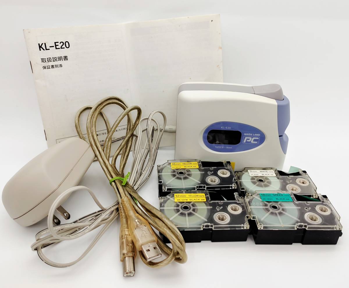 100円 ジャンク Casio カシオ ネームランド NAMELAND KL-E20 本体 テープ カートリッジ 9㎜12㎜18㎜ 4つセット ラベル テプラ PC 現状(ラベル用品)｜売買さ ...