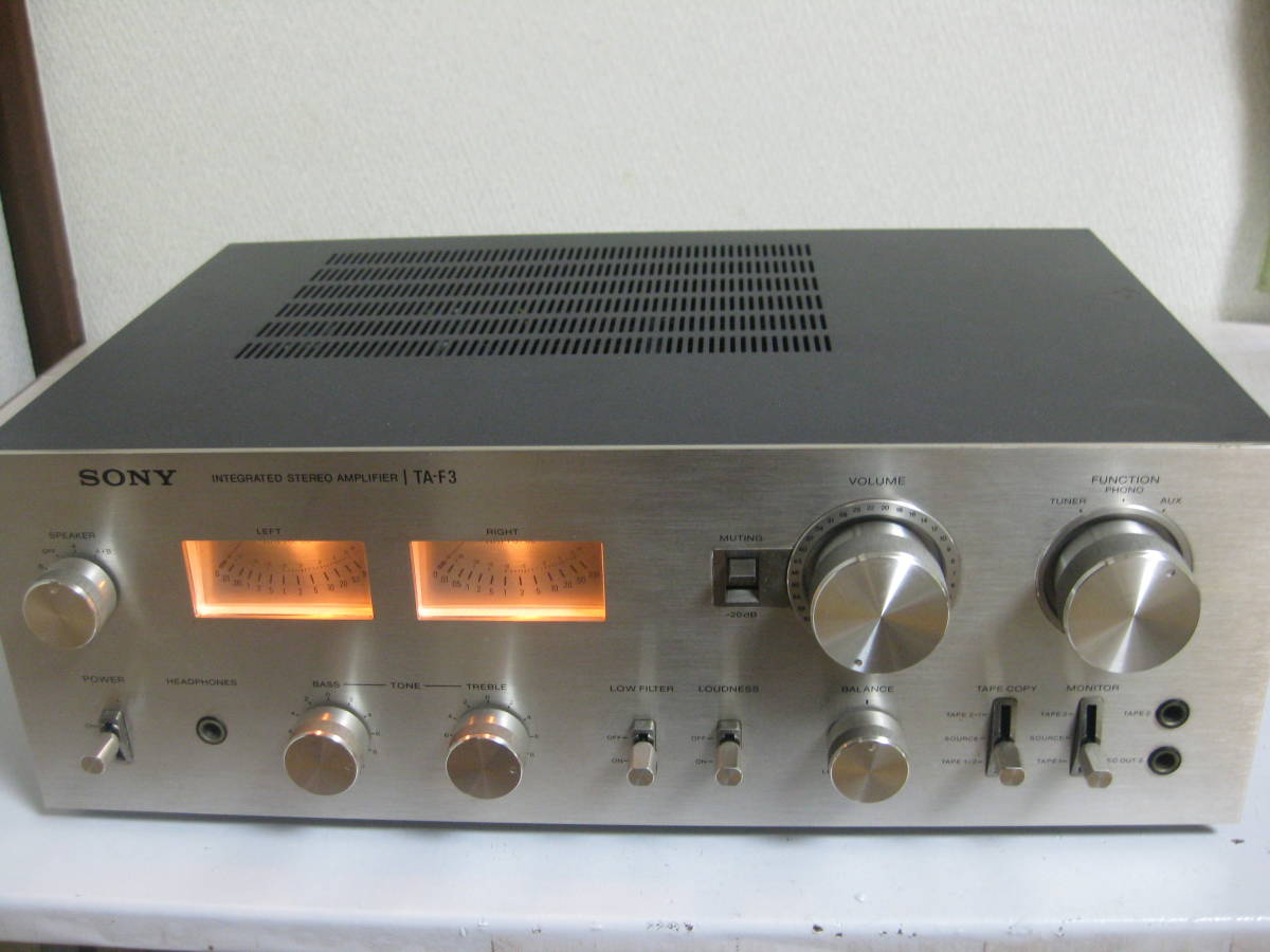 SONY ステレオアンプ TA-F3 動作品 レストア 電解コンデンサ交換 ソニー