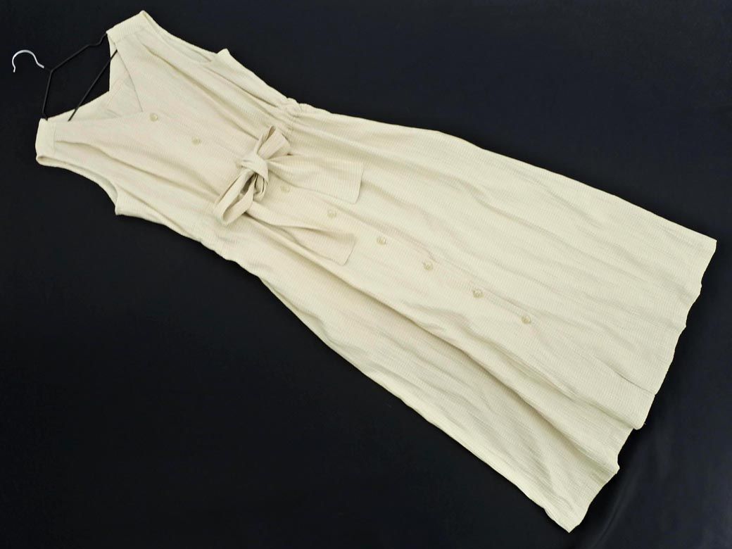 AZUL basic アズールバイマウジー フロントボタン ノースリーブ ワンピース sizeS/ベージュ ceb1 レディース(ワンピース（ロング）)｜売買されたオークション情報、yahoo ...