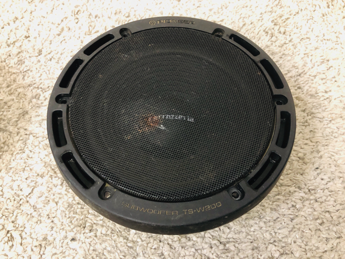 carrozzeria PIONEER SUBWOOFER TS-W200-S 200W / カロッツェリア パイオニア サブウーファー 現状 ...