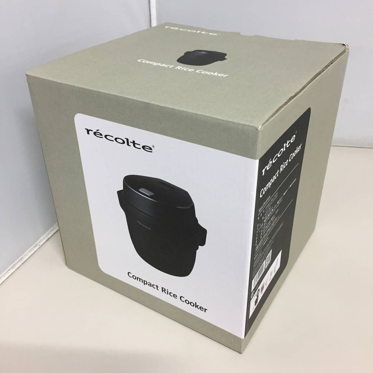 recolte Compact Rice Cooker レコルト コンパクト ライスクッカー RCR-1 BK ブラック 22/0616/01 ...