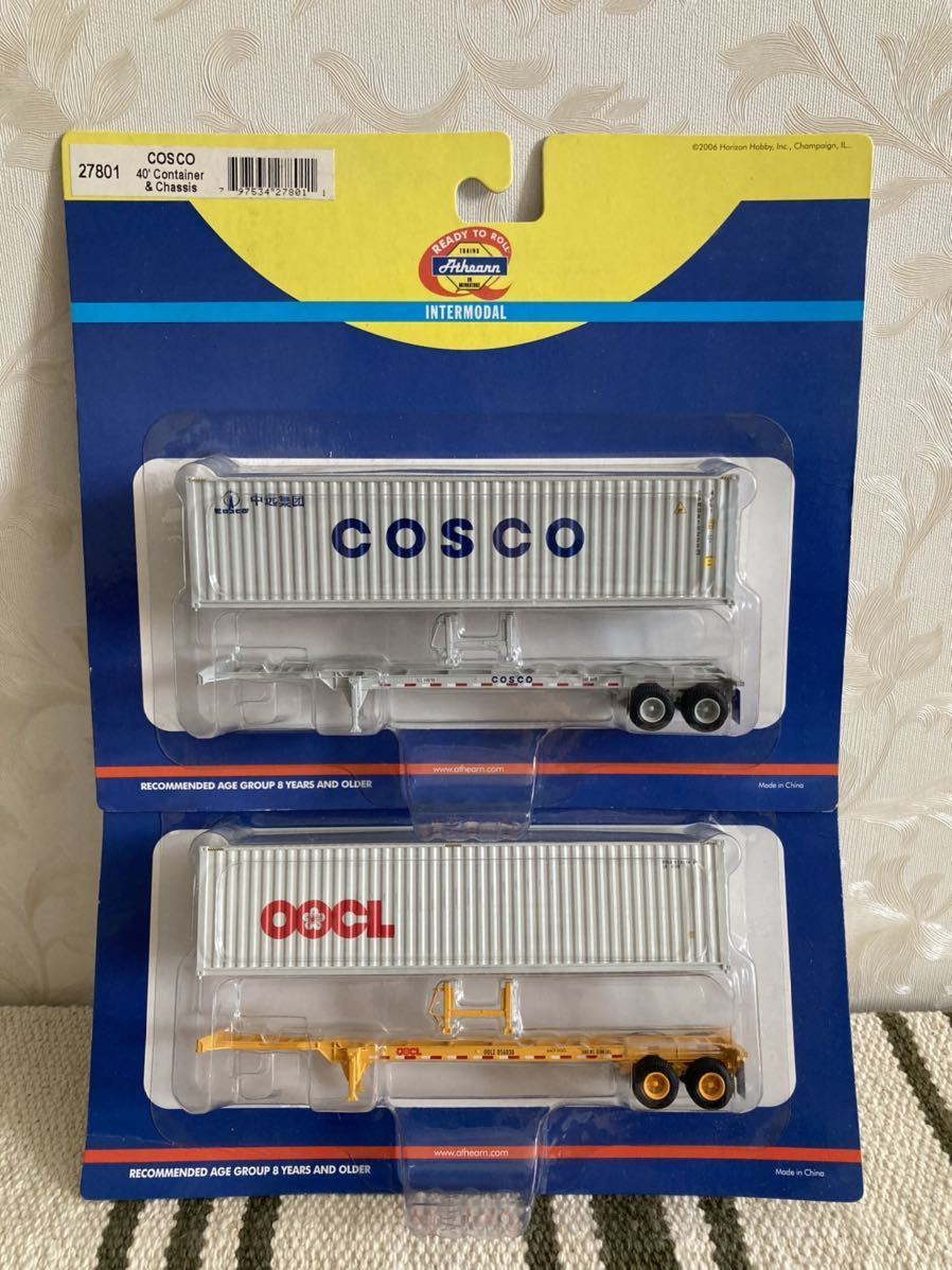 アサーン athearn HOスケール 海上コンテナ COSCO OOCL 積載トレーラーセット(ストラクチャー)｜売買されたオークション情報 ...