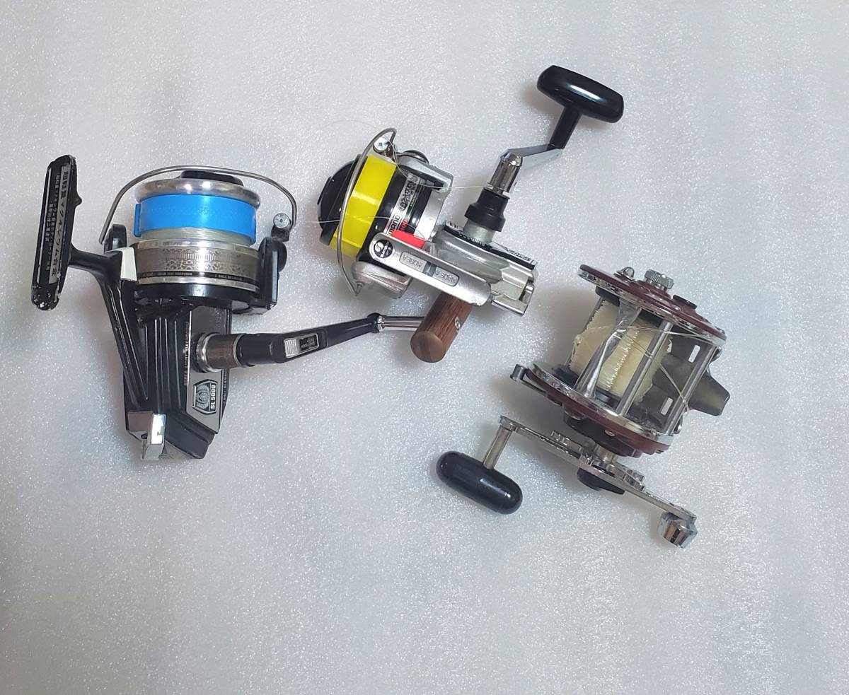 Daiwa SEALINE ST-40 ヴィンテージリール シマノ Z400 RYOBI SL5000 3個まとめて1円スタート 釣りキチ三平 ...