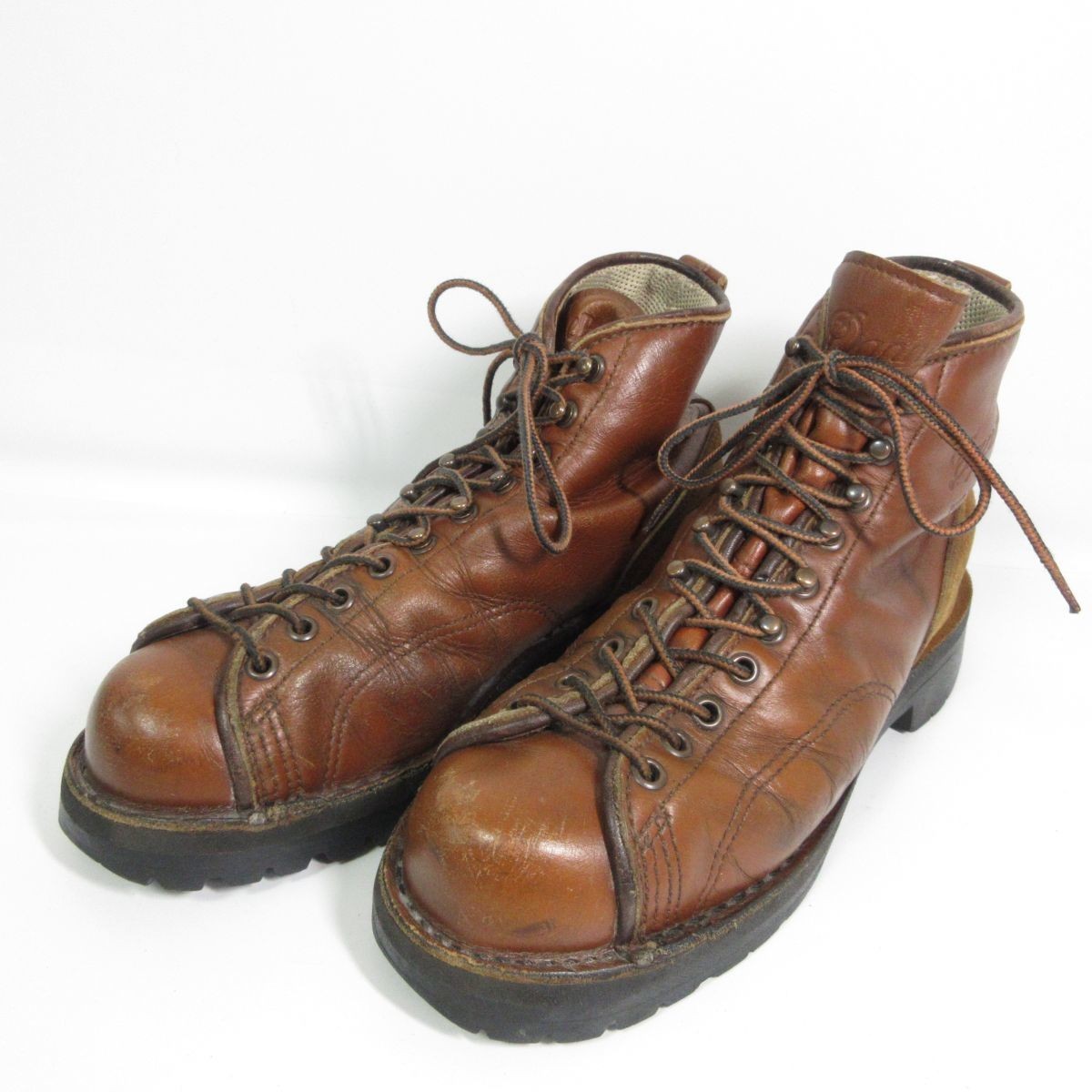 良品 USA製 Danner ダナー WOODSMAN 12050X レザー レースアップ マウンテンブーツ 7EE 約25cm 茶 ブラウン ...