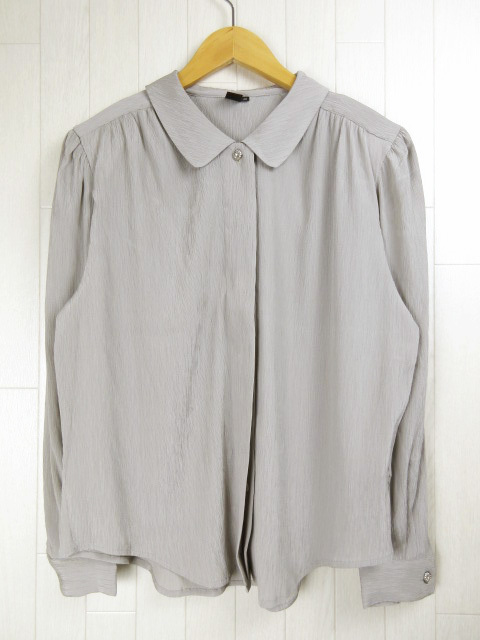 ディフュージョンバイミモモーダ DIFFUSION by MIMO MODA シャツ ブラウス プリーツ 長袖 比翼 グレージュ 40 レディース(Lサイズ)｜売買されたオークション情報 ...
