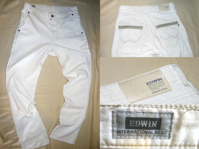x品名x エドウイン EDWIN FC403S /オフ ホワイト系パンツ w31約78cm股下78cm 日本製 ストレート系 ジーンズ メーカーのボトム古着Fashion(W31)｜売買された ...