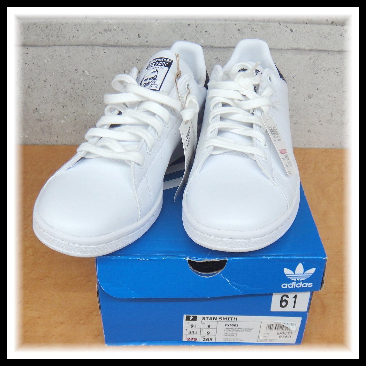 84169T adidas アディダス STAN SMITH FX5501 メンズ 27.5cm USA9.5 EUR43.1/3 フット ...