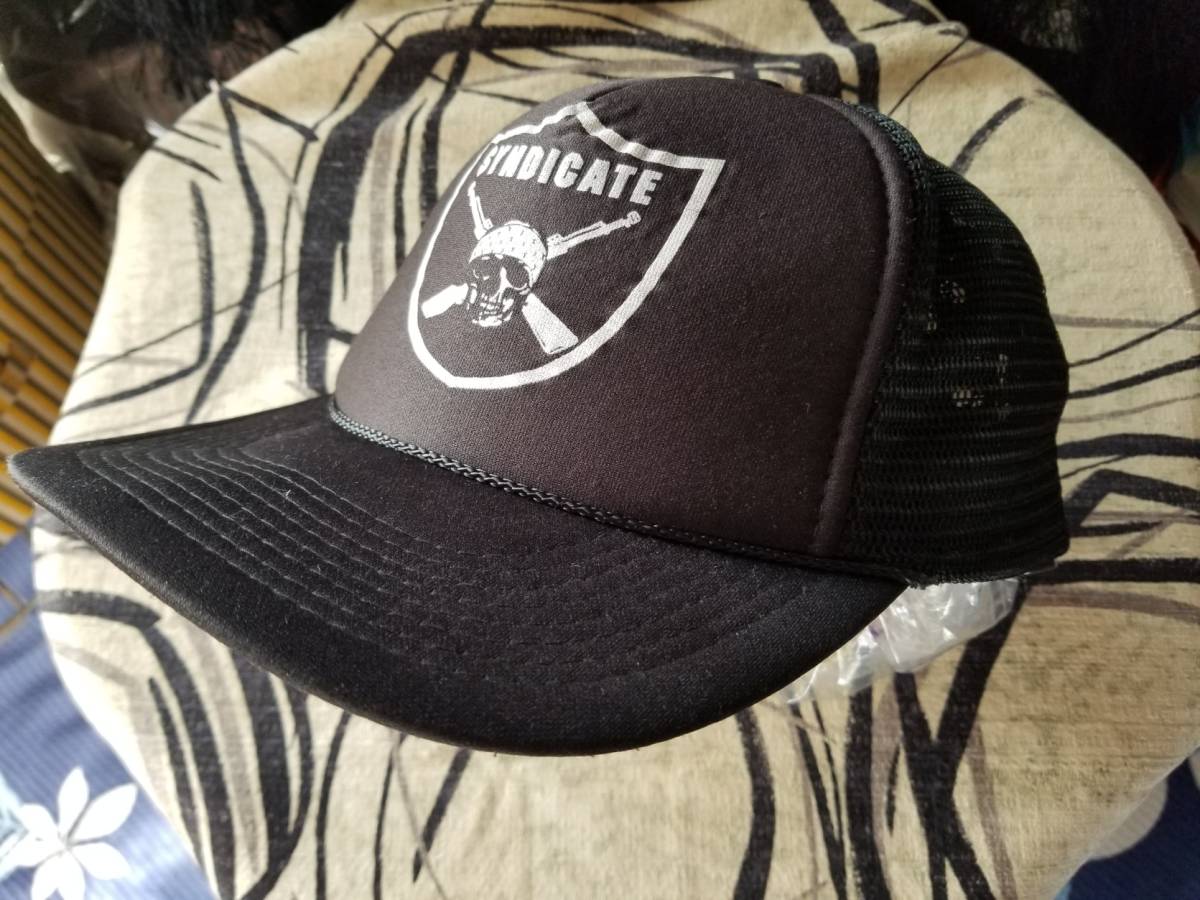 90s ビンテージ SYNDICATE シンジケート メンズ キャップ CAP 検 ICE-T NWA OLDSCHOOL HIPHOP Dr. DRE ICE CUBE 2PAC EAZY ...
