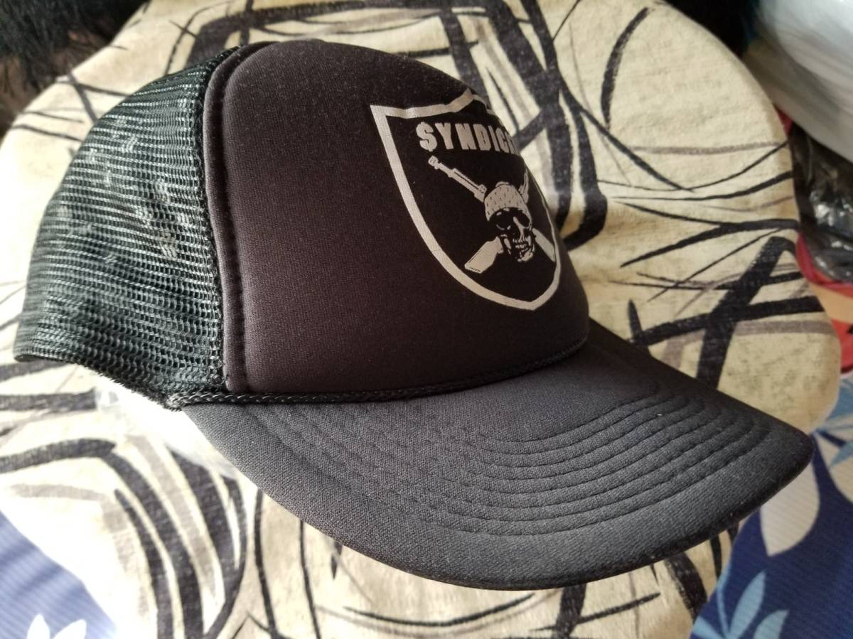 90s ビンテージ SYNDICATE シンジケート メンズ キャップ CAP 検 ICE-T NWA OLDSCHOOL HIPHOP Dr. DRE ICE CUBE 2PAC EAZY ...