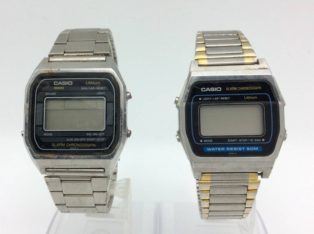 T26 カシオ/2点セット 不動 腕時計 CASIO 152 A150 / 415 W34 デジタル 不動品 ジャンク セット まとめ(カシオ ...