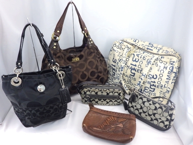 500円 バッグ 6点 / ポーチ 1点 / まとめ 売り / ジャンク品 / COACH / CHANEL / IBIZA / ショルダー ...
