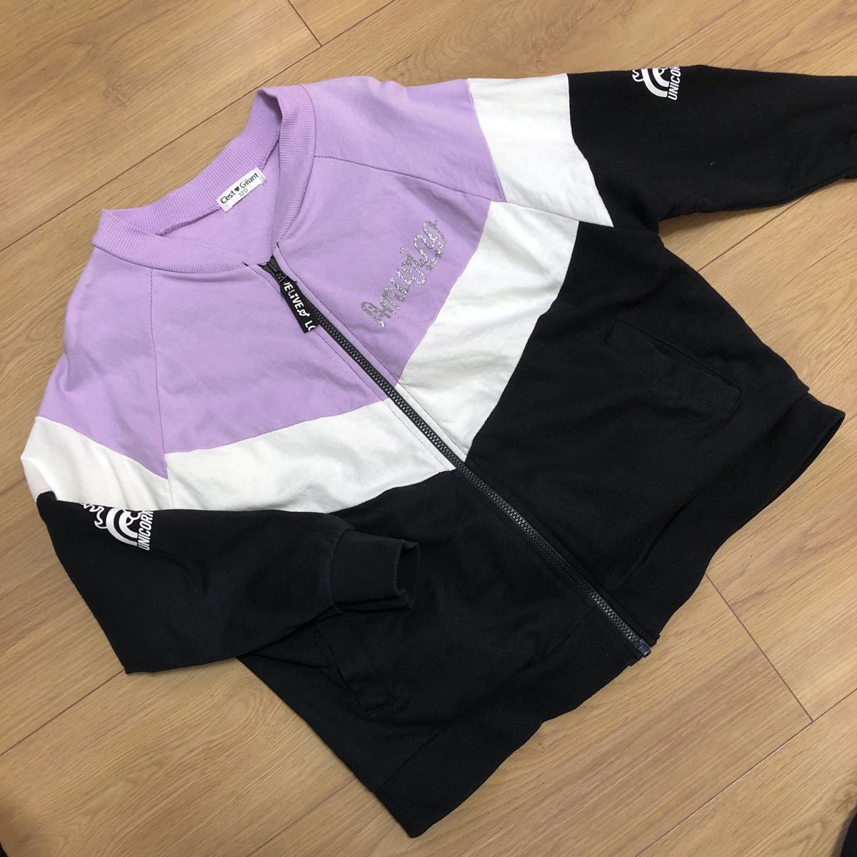 Cest Geant ラベンダー×白×黒 長袖薄手トレーナーカットソージャンパー 120(120（115～124cm）)｜売買されたオークション情報、yahooの商品情報をアーカイブ公開 ...
