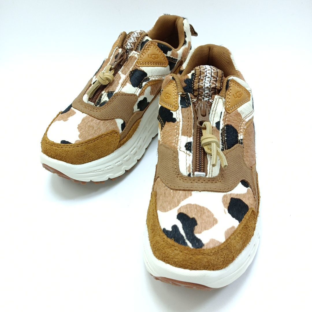 品 UGG 1120717 CA805 Zip Cow Print スニーカー ブラウン SIZE 24cm ジップ カウプリント レディース ...