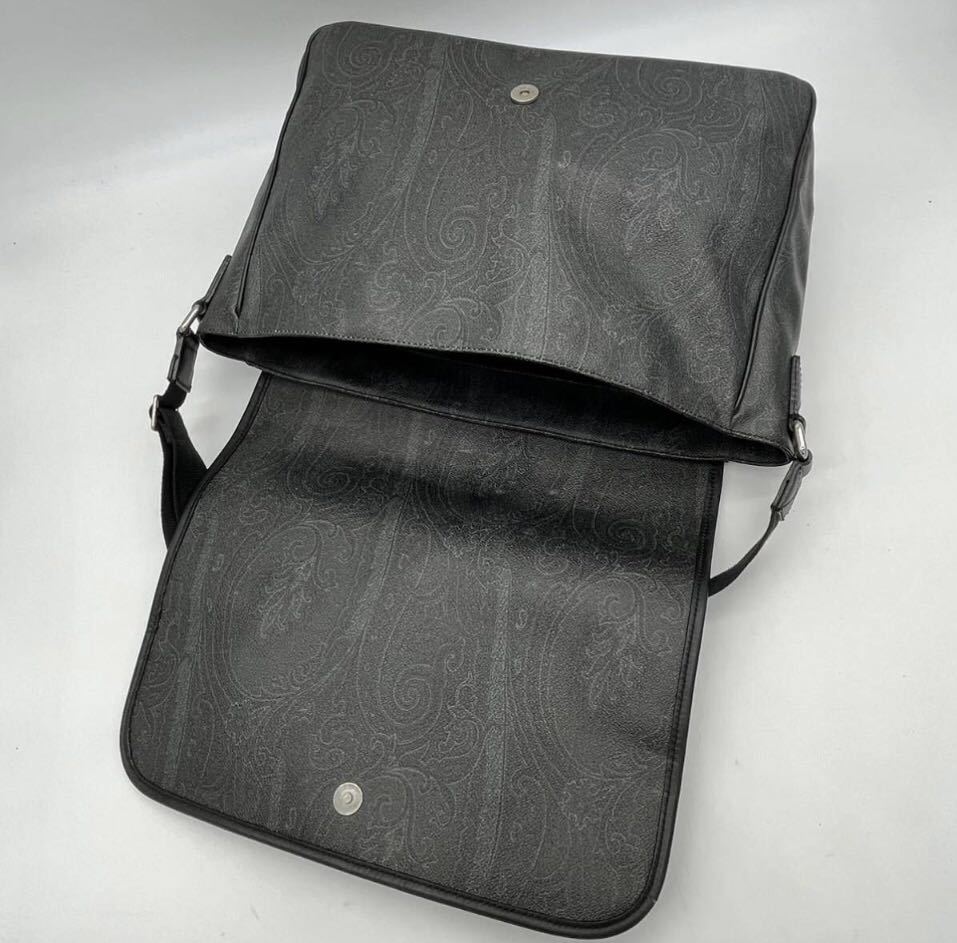 エトロ ETRO メンズ ビジネス ショルダーバッグ メッセンジャーバッグ ブラック ペイズリー総柄 PVC レザー A4収納 グレー(かばん、バッグ)｜売買されたオークション情報、yahoo ...