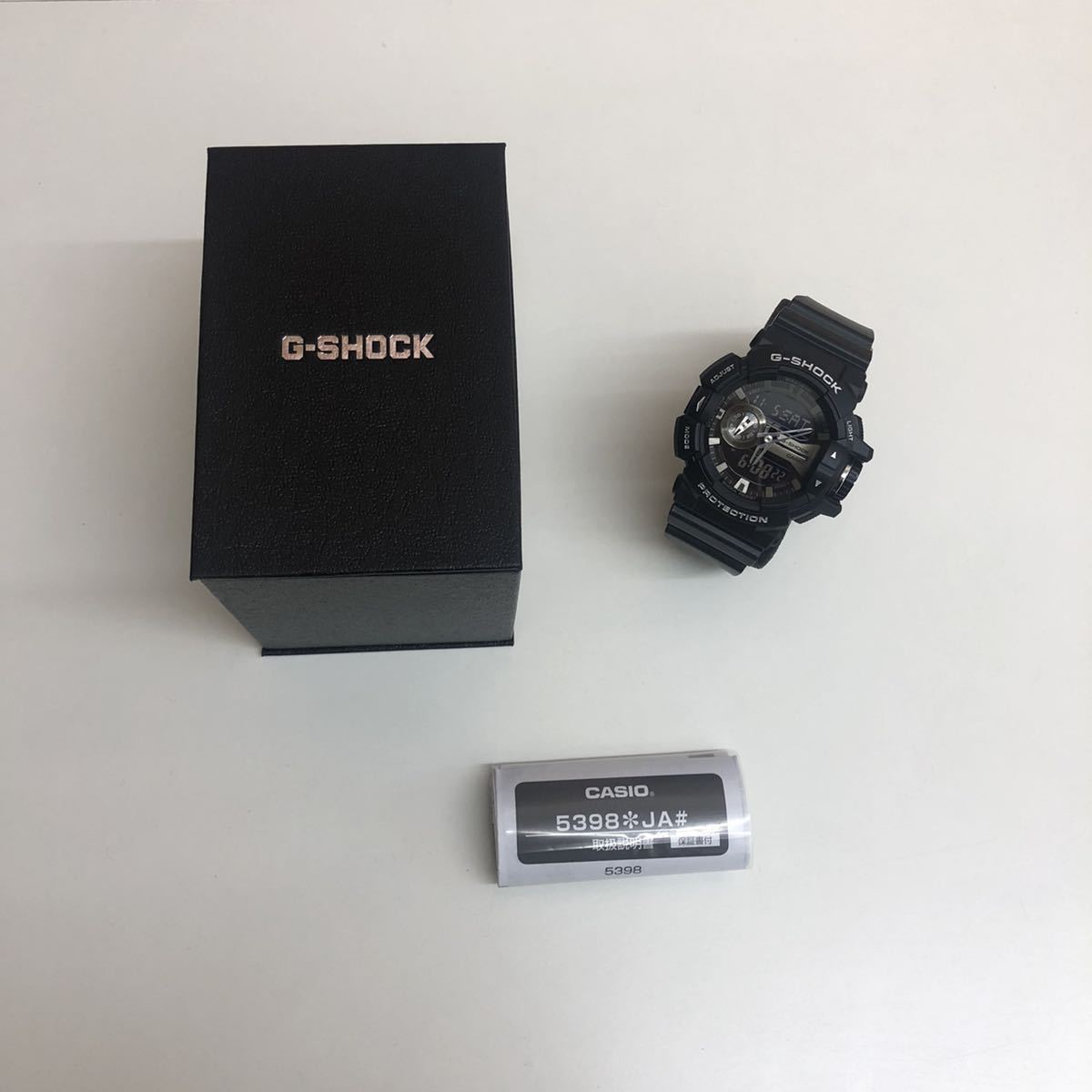 M1105 1円 稼働 カシオ G-SHOCK CASIO Gショック アナデジ GA 400GB ブラック 5398 メンズ腕時計 箱付き ...