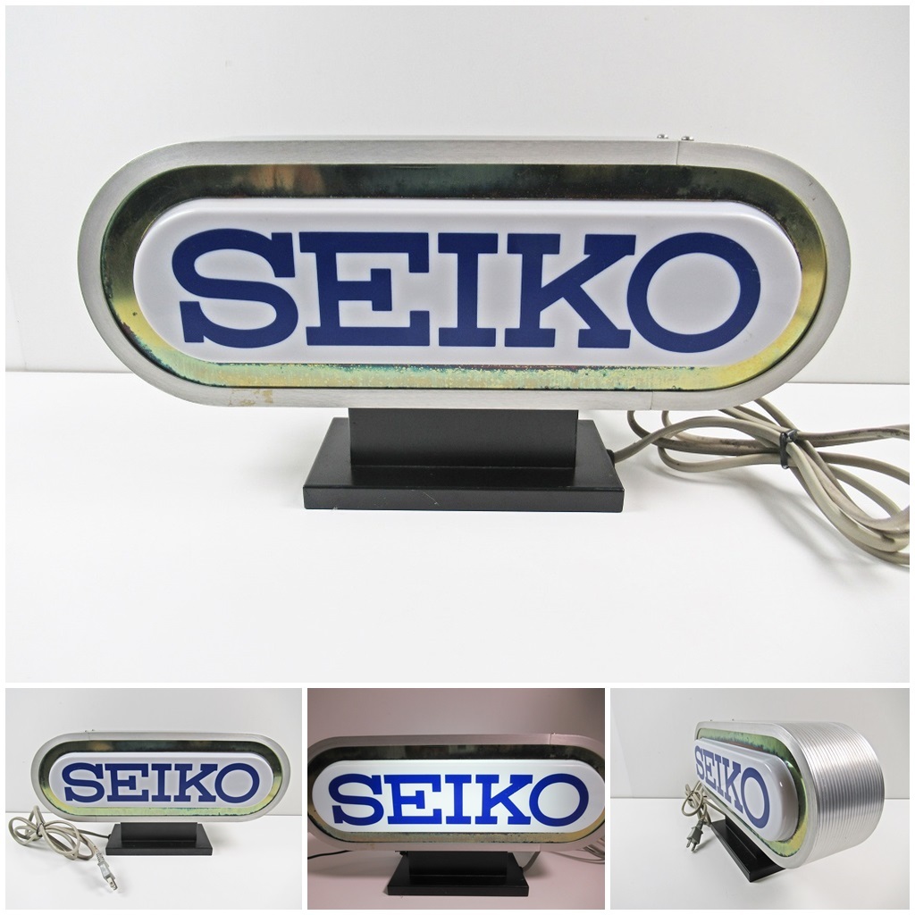 C54 SEIKO セイコー 電飾看板 非売品 商店街ディスプレイ ノベルティ 昭和レトロ 時計 アンティーク コレクション 通電確認済(看板)｜売買されたオークション情報、yahooの商品 ...