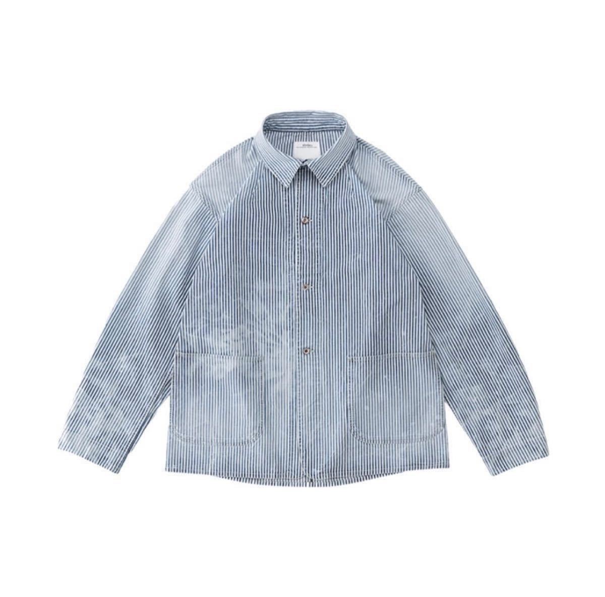 visvim 2022 SS SS COVERALL HICKORY DRY size 2 品 //22 SS ICT JOURNEYMAN PANTS TAKED CRUSH ワーク ...