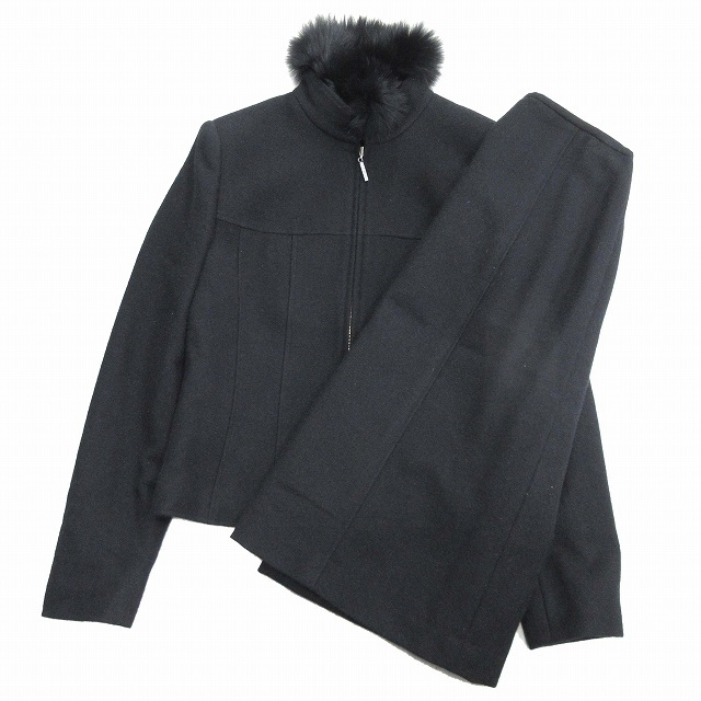 90’s ジバンシィ GIVENCHY 2way アンゴラ フォックスファー セットアップ ジップアップ ジャケット ブルゾン ひざ丈 スカート 38(女性用)｜売買されたオークション情報 ...