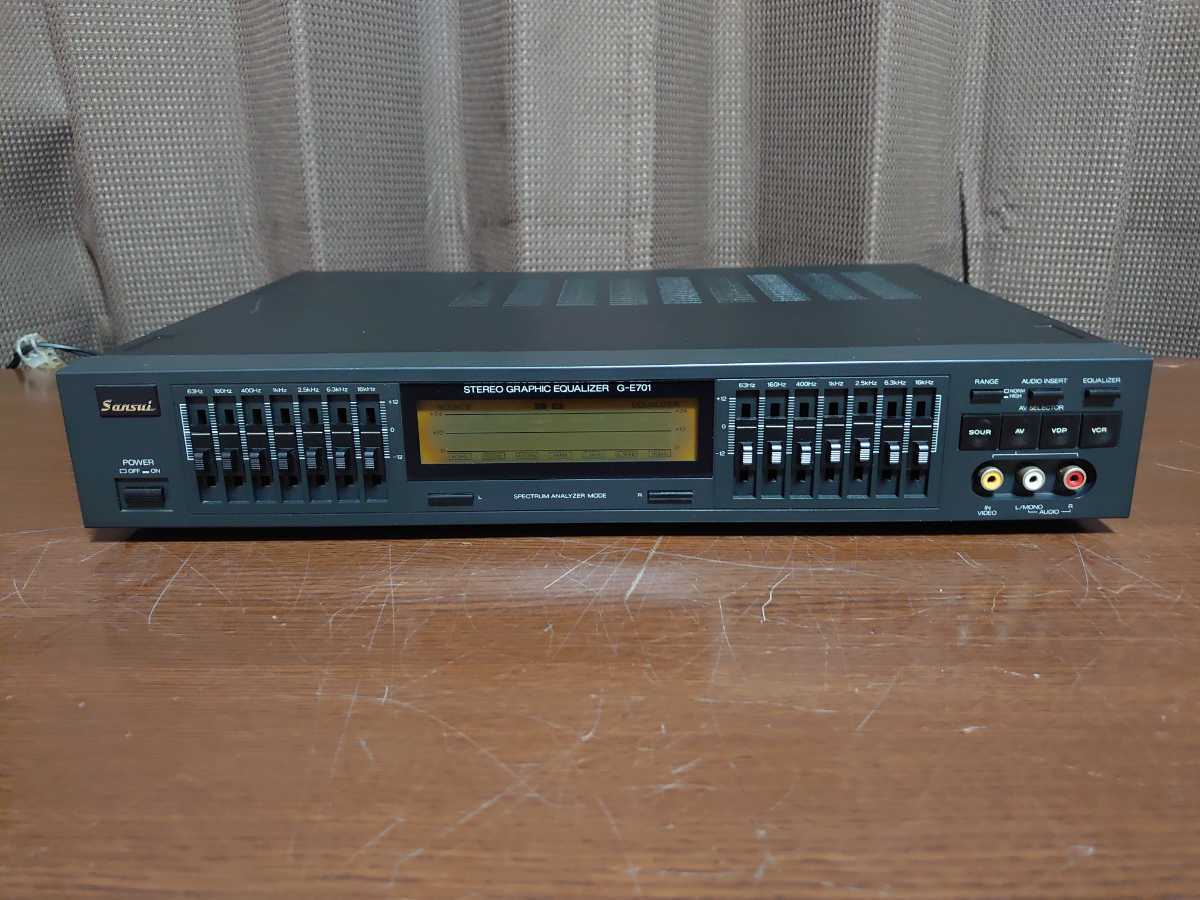 サンスイ Sansui 左右独立7素子グラフィックイコライザー G-E701(イコライザー)｜売買されたオークション情報、yahooの商品情報をアーカイブ公開 - オークファン（aucfan.com）