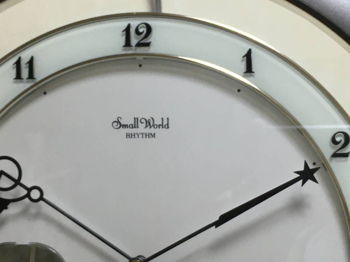 リズム時計 No 4MH689 スモールワールド リズム アナログ ジャンク品 Small World RHYTHM からくり 掛け時計 ...