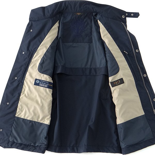 9.7万 ダックス 春夏 Loro Piana 撥水 150's ウール ナイロン ブルゾン M 紺 J58002 メンズ RAIN ...
