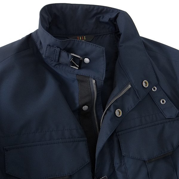 9.7万 ダックス 春夏 Loro Piana 撥水 150's ウール ナイロン ブルゾン M 紺 J58002 メンズ RAIN ...