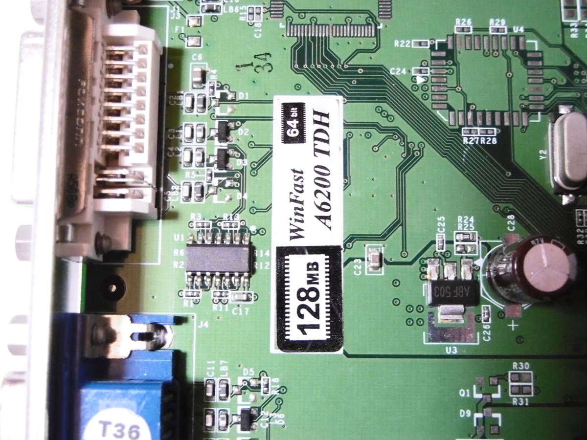 マルチディスプレイ AGPグラフィックボード LEADTEK WinFast A6200 TDH nVIDIA GeForce 6200 128MB AGP8X 64Bit DDR(AGP ...