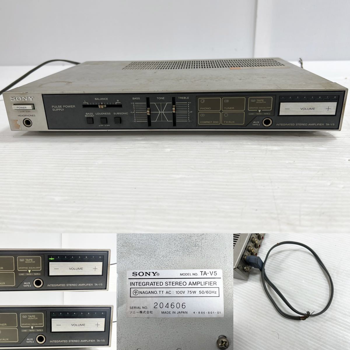 SONY STERO TURNTABLE SYSTEM PS-FL77 211487 TAPECORDER TC-V7 210138 ...