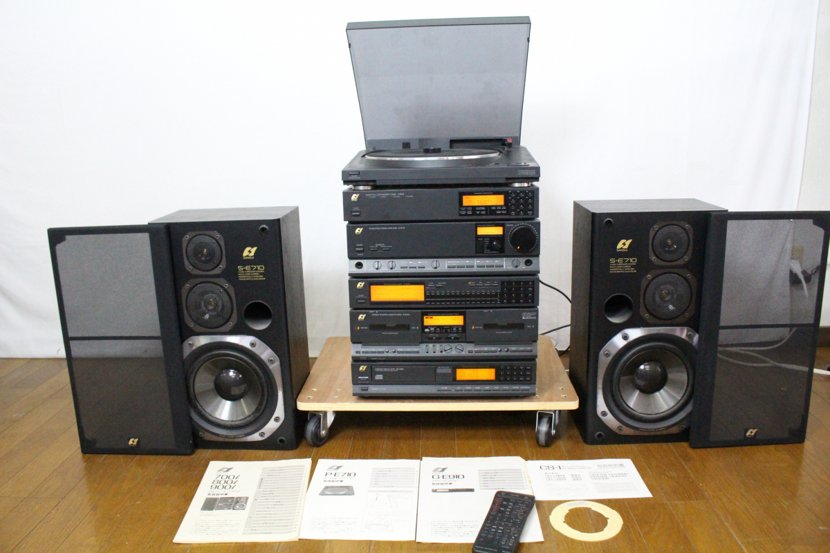 ト石 2個口発送 SANSUI/サンスイ オーディオセット S-E710/P-E710/T-E910/A-E710/G-E910/D-E910/CD-E910 EA451EWL11(システム ...