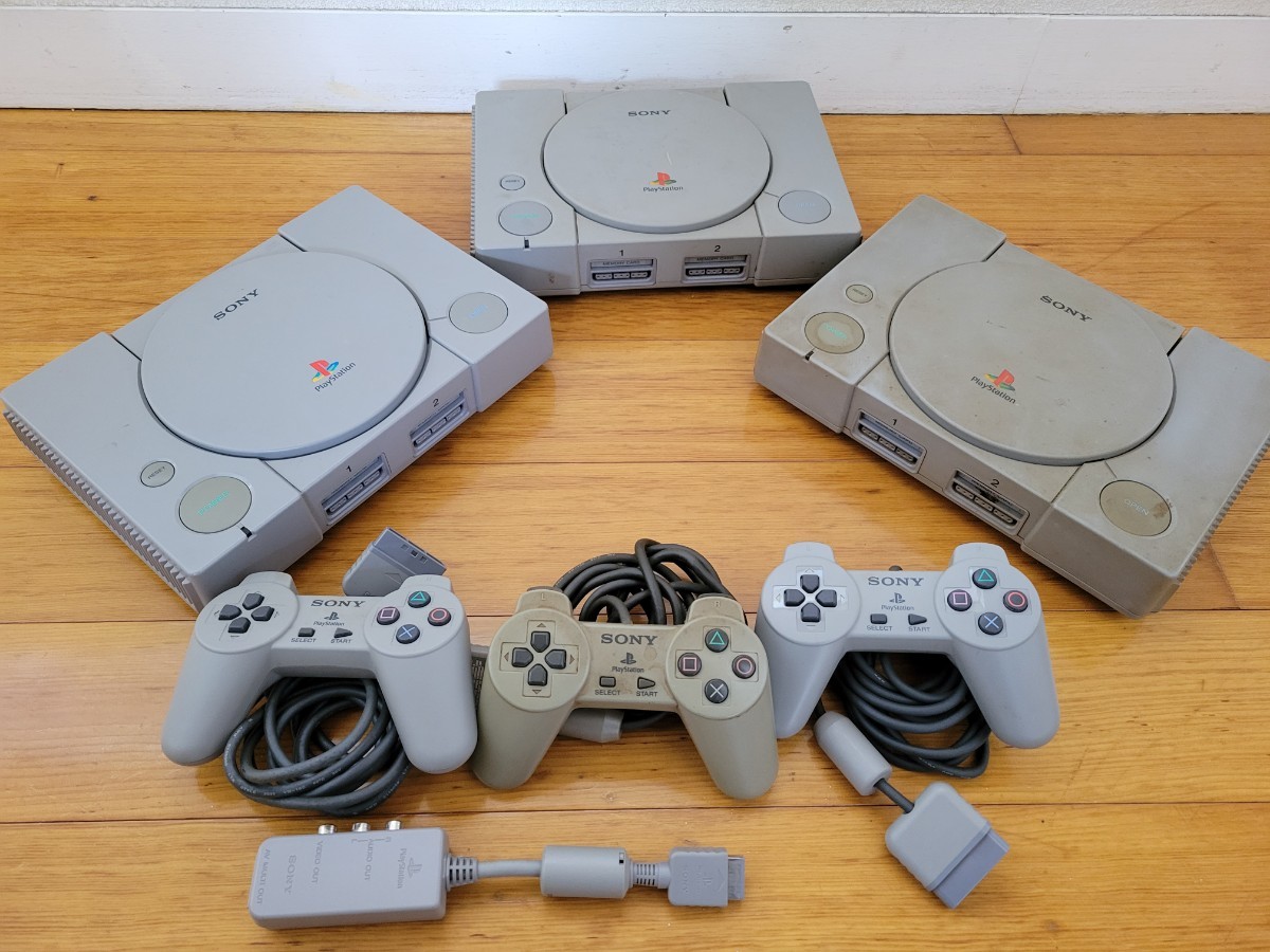 3点セット SONY ソニー PlayStation プレイステーション PS1 プレステ1 本体 SCPH-3000 SCPH-5500 ...