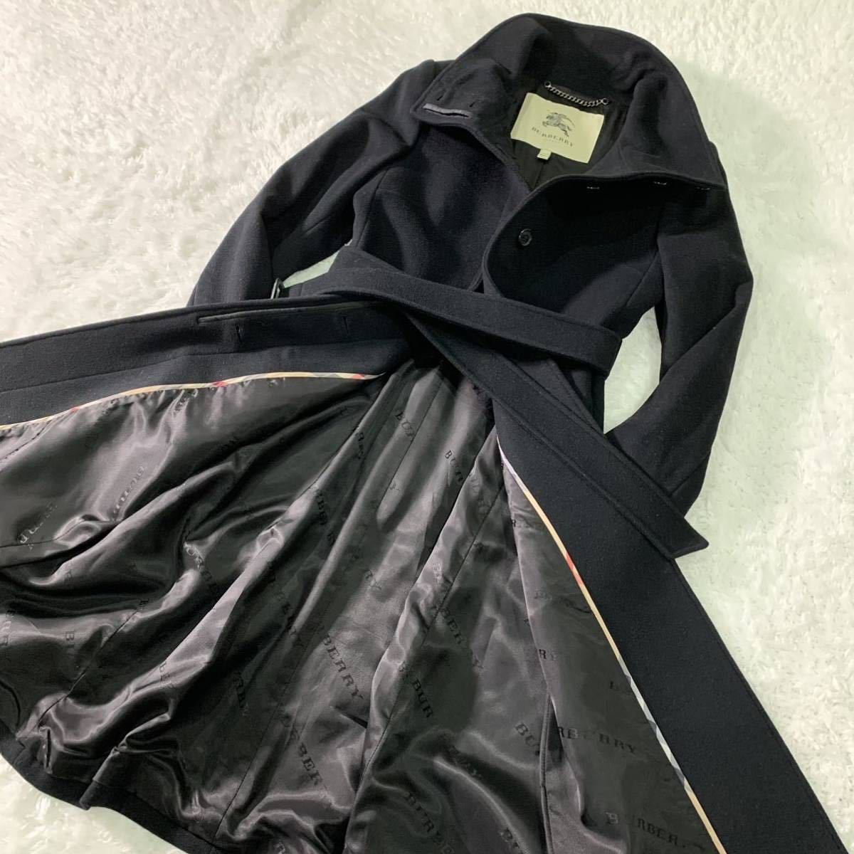 4 バーバリーロンドン カシミヤ混 ウールロングコート トレンチコート BURBERRY Mサイズ相当 黒 アウター ブラック ジャケット(Mサイズ)｜売買されたオークション情報、yahooの ...