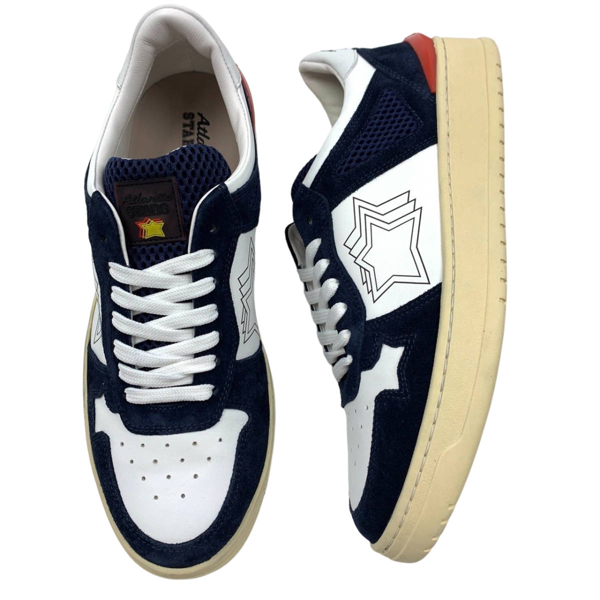 定価35200円 アトランティックスターズ スターパッチスニーカー Atlantic STARS NANTO DBDD AS02 40サイズ ホワイト/ネイビー(25.5cm)｜売買された ...