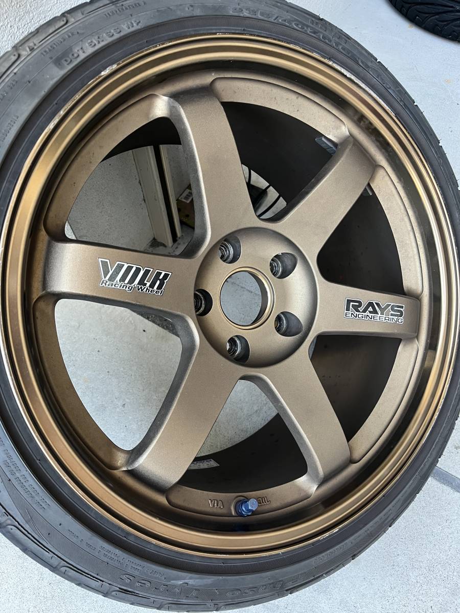 RAYS レイズ TE37 当時物 絶版GTRサイズ 18インチ9.5J＋22 2本 GT-R R32 R33 R34 ツアラー シルビア(5 ...
