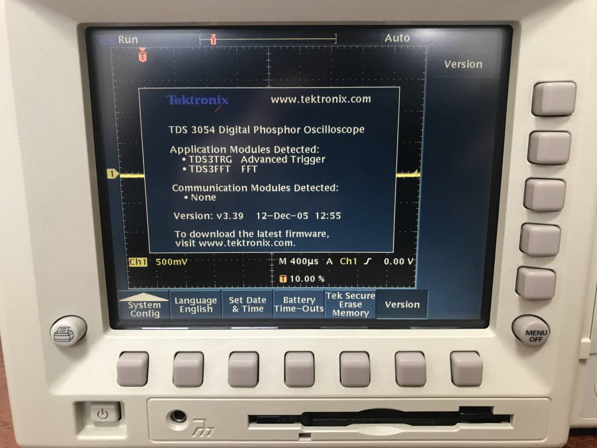 Tektronix テクトロニクス TDS3014 TDS3054 Upgrade バックアップ電池切れ エラーなし 正常 プローブ3本付属 ...