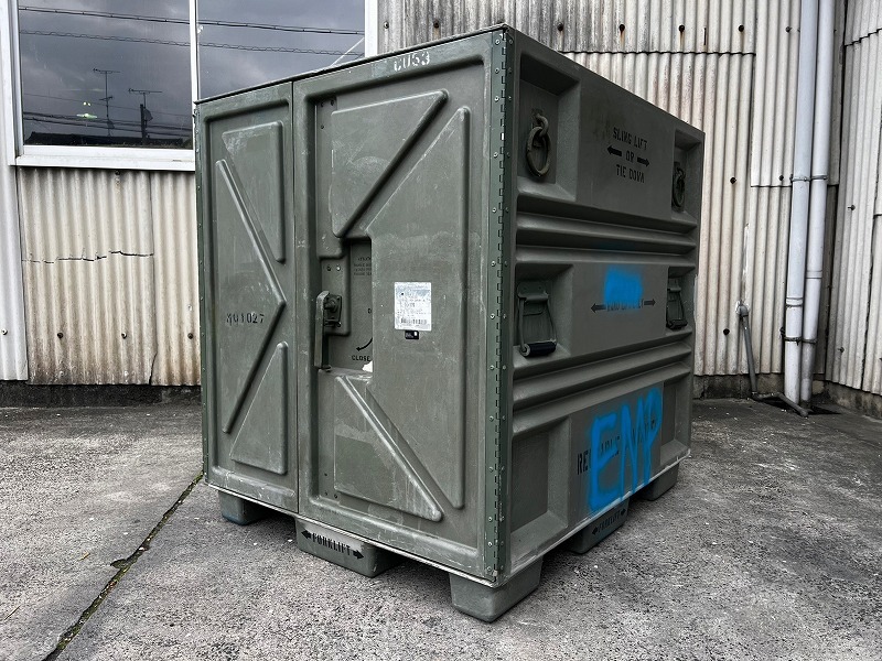 米軍放出品 ミニコンテナ 道具箱 工具箱 サバゲー ミリタリー USMC PALCON 世田谷ベース 秘密基地 収納庫 YD12AM-W ...