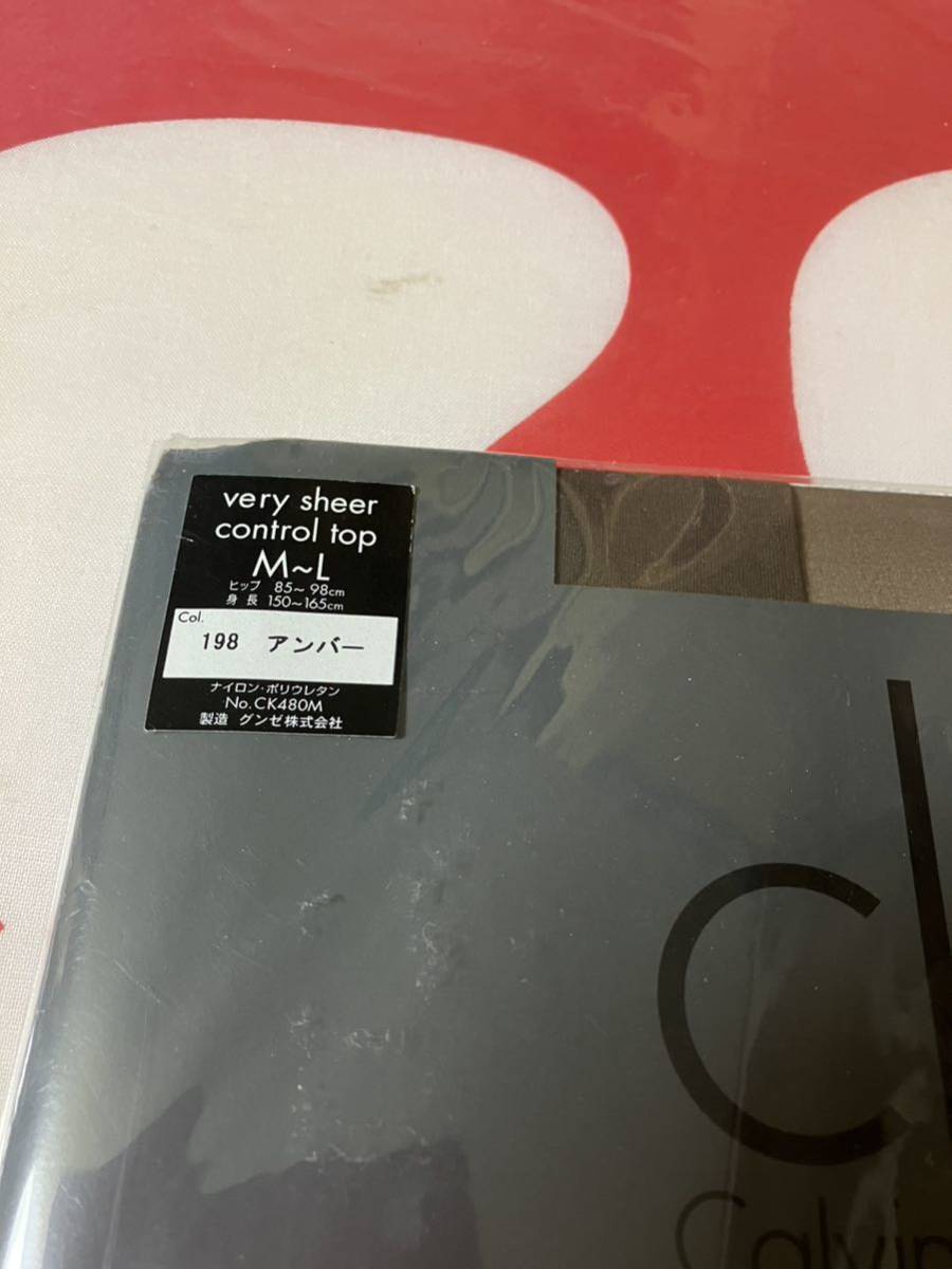 calvin klein very sheer control top パンティストッキング アンバー カルバンクライン panty ...